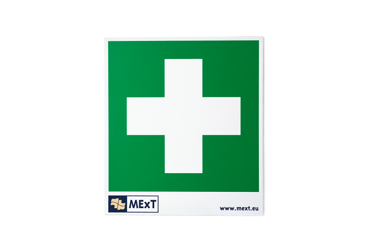 Signalisatie sticker vinyl - EHBO-kruis | MExT